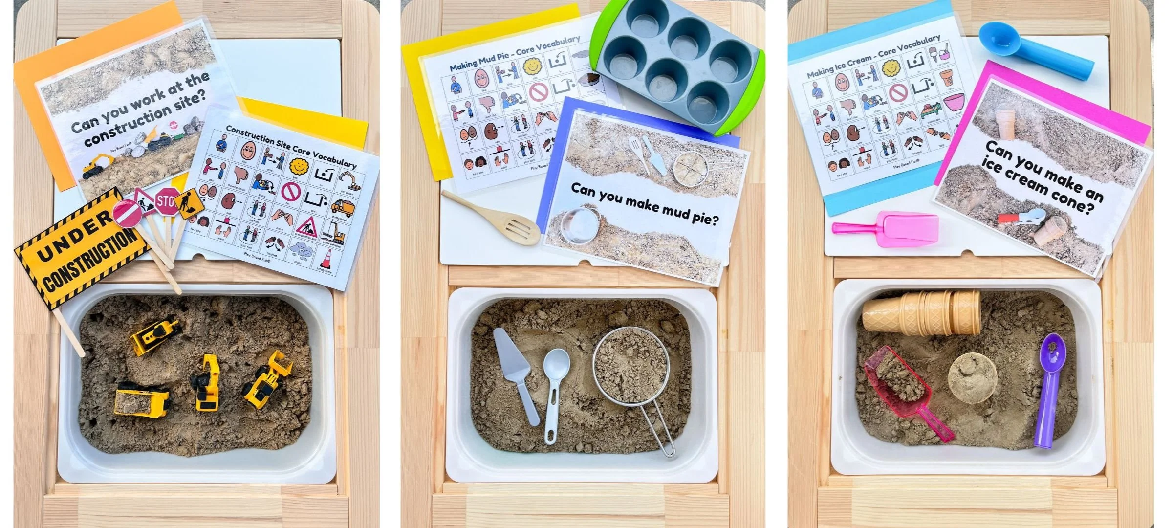 10 Sensory Bin Invitation to Play Printables with Core Boards for Early ...