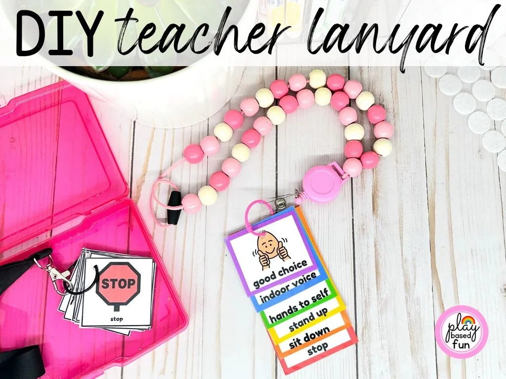 DIY Teacher Lanyard with Beads & Lanyard Visuals (Free) + Tabbed ...