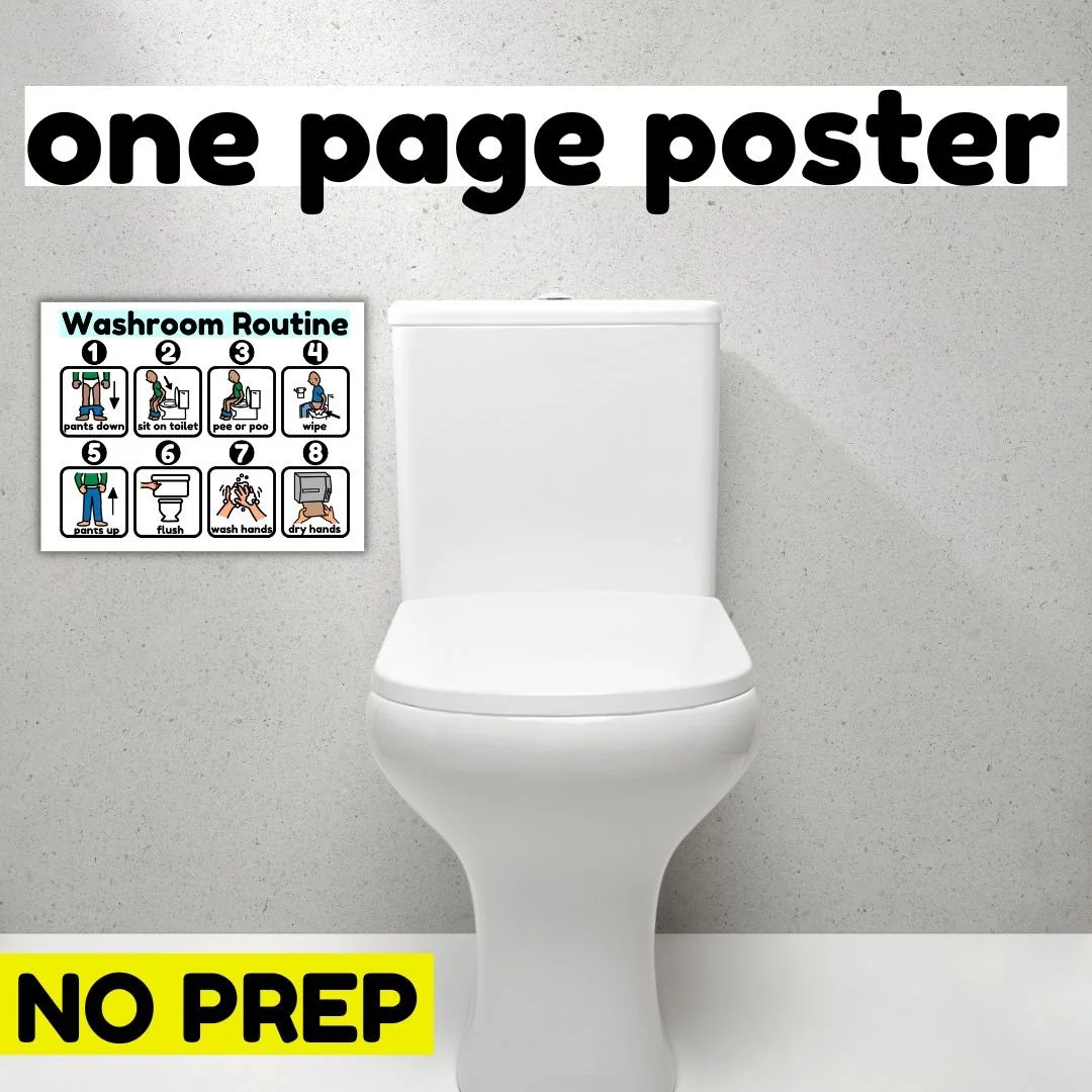 No prep toileting poster schedule for special education and autism ...
