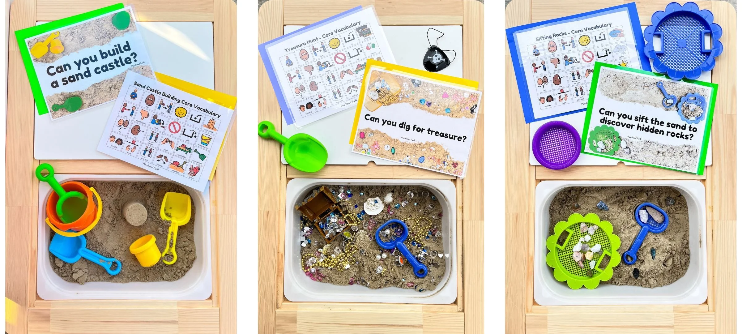 10 Sensory Bin Invitation to Play Printables with Core Boards for Early ...