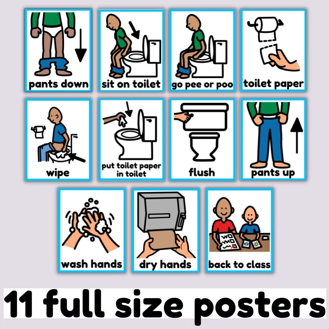 No prep toileting poster schedule for special education and autism ...