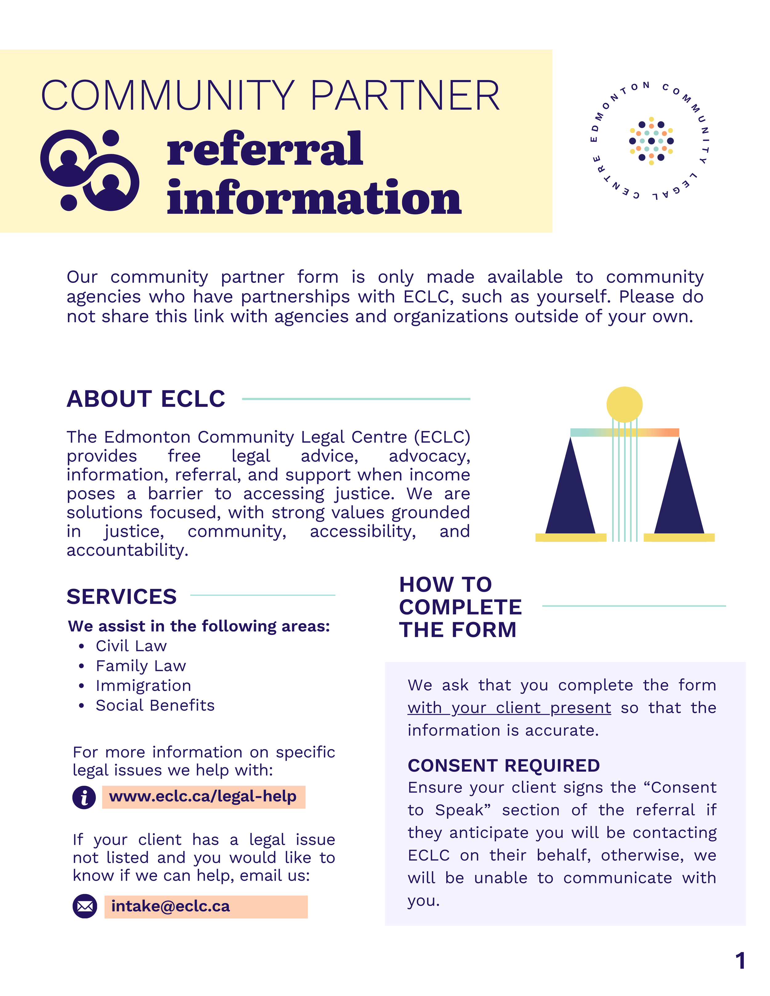 Community Referral — Edmonton Community Legal Centre