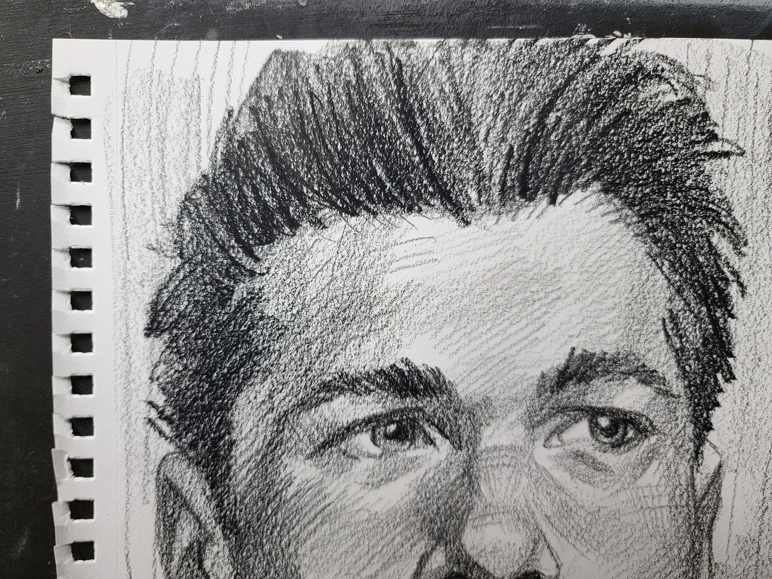 Looker, 9x12 inches crayon on paper by Kenney Mencher — Kenney Mencher ...