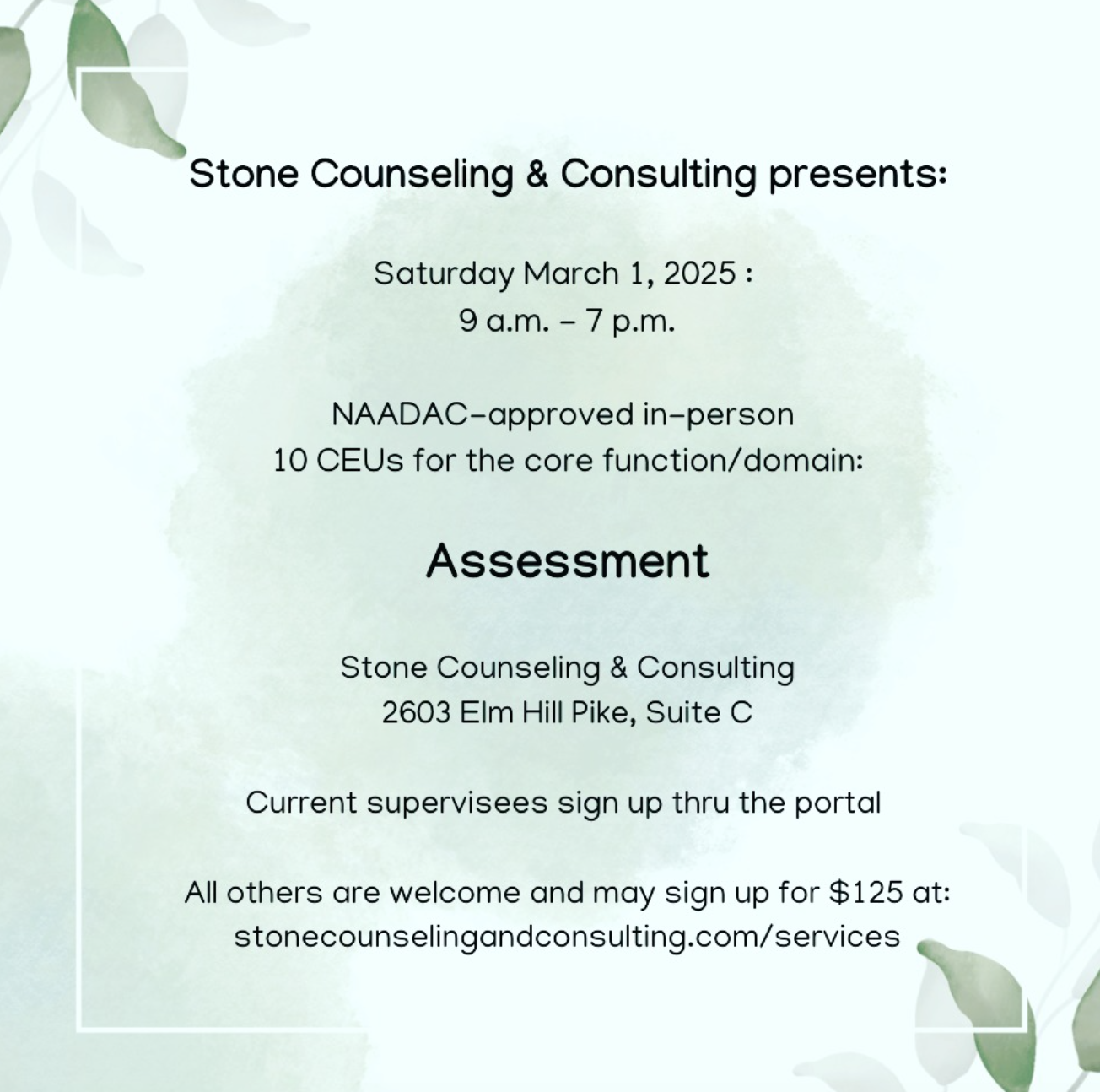 Services — Stone Counseling & Consulting