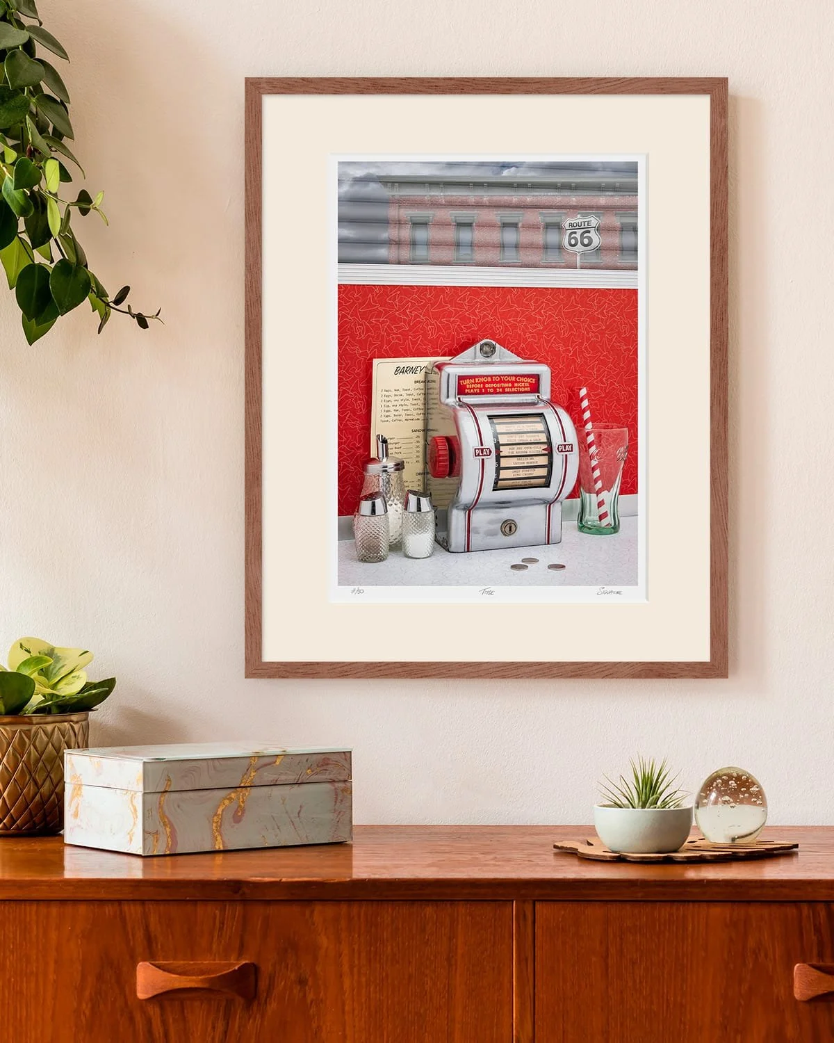 Jukebox Wallbox Print — Nostalgique