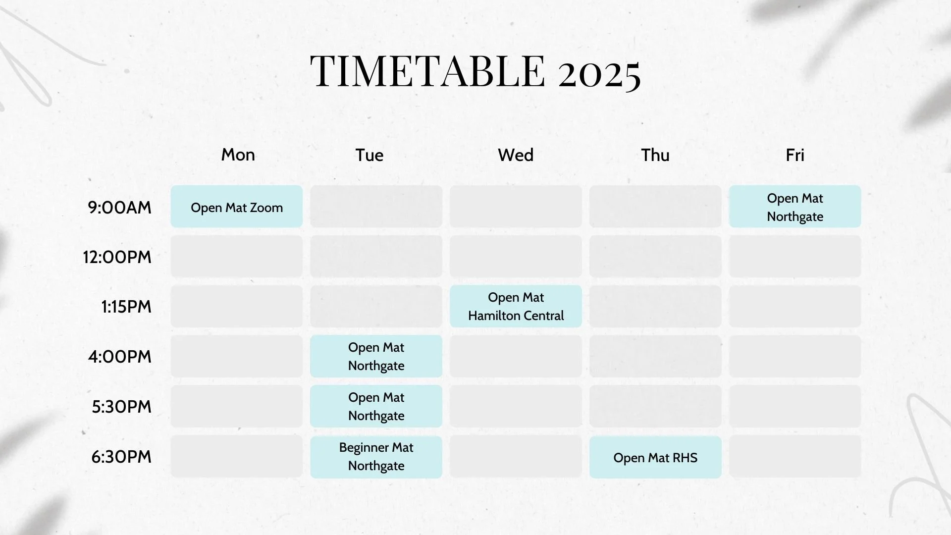 Menu 1 — Unwind Pilates