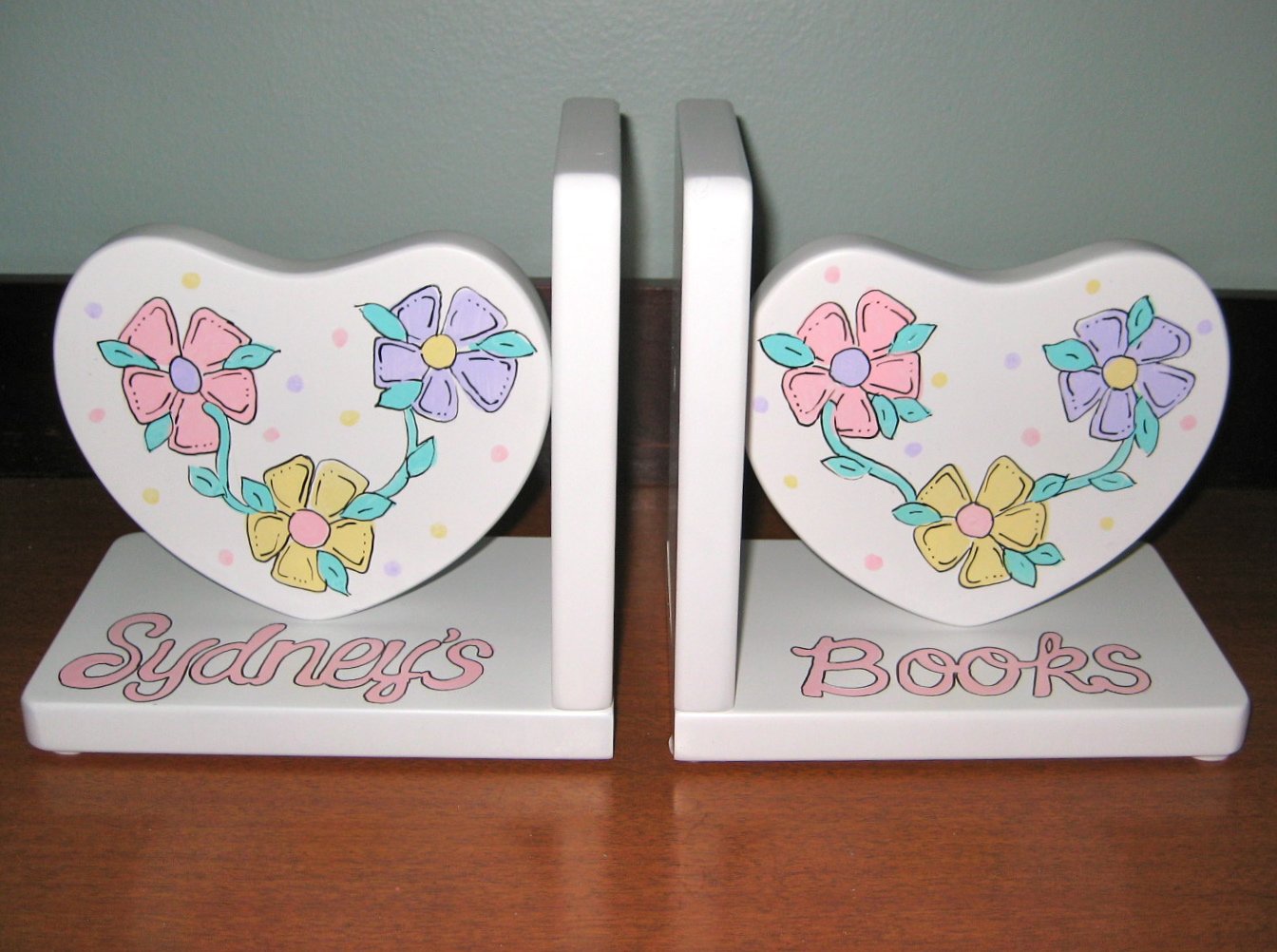 White Heart Shaped Bookends — Artworks By Amy