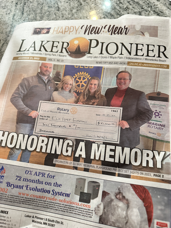 News about Eli Hart Memorial Playground in Mound, MN — Eli Hart ...
