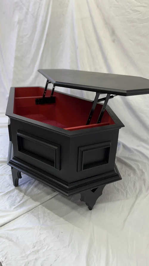6Ft Coffin Table W/ Bat Winged Legs — Home
