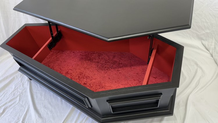 6Ft Coffin Table W/ Bat Winged Legs — Home