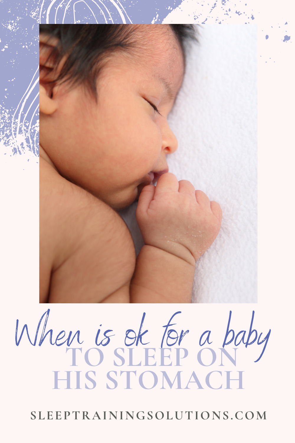 Tummy sleep: when is ok for babies to sleep on their stomach — Sleep ...