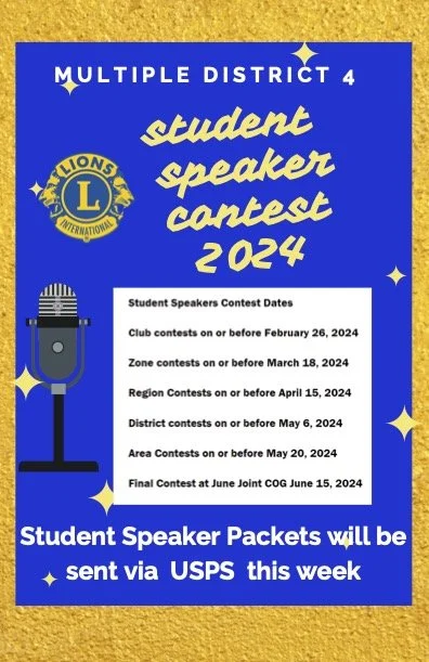 Student Speakers Contest — Multiple District Four California Lions