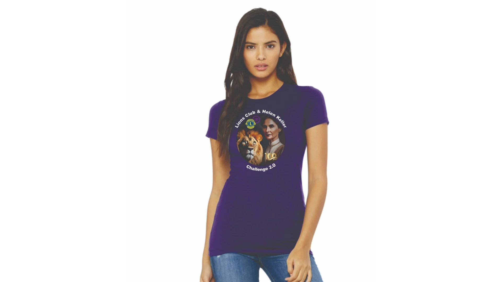 Lions Clubs & Helen Keller Challenge 2.0 T-Shirt — Multiple District ...