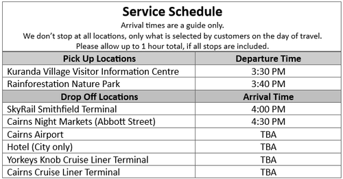Kuranda Shuttle Bus — Coral Coast Transport