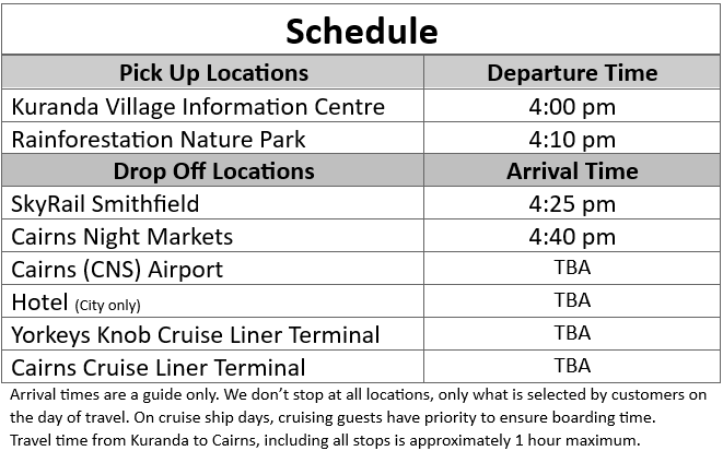 Kuranda Shuttle Bus — Coral Coast Transport