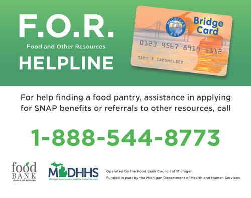 Food and Other Resources Helpline — Food Bank Council