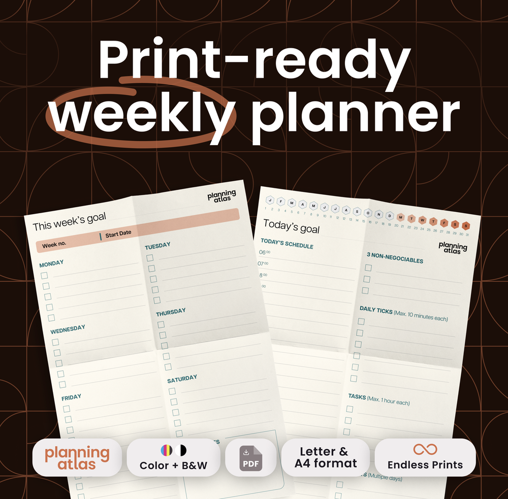 Weekly Planner Template A4