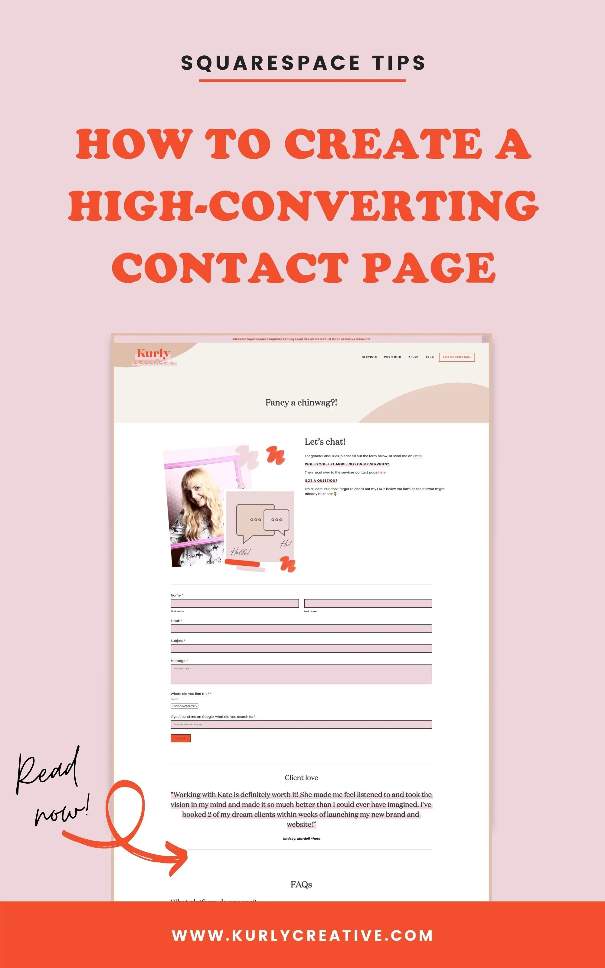 Tips + tricks for brightening up your Squarespace website contact page ...