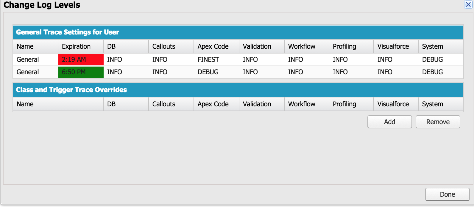 Preview – Salesforce Debug Log Chrome Extension