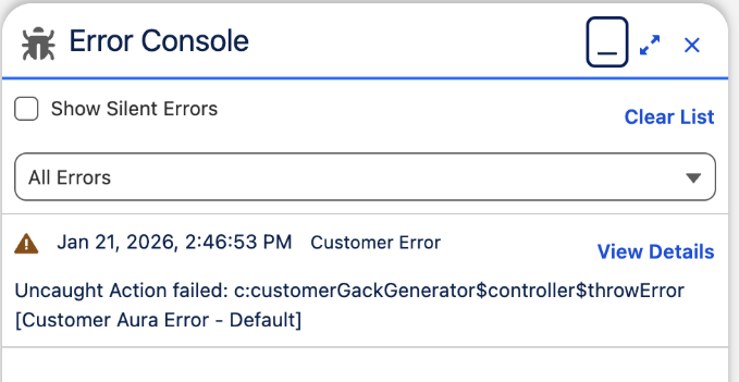 Salesforce Error Console: Proactive Error Monitoring