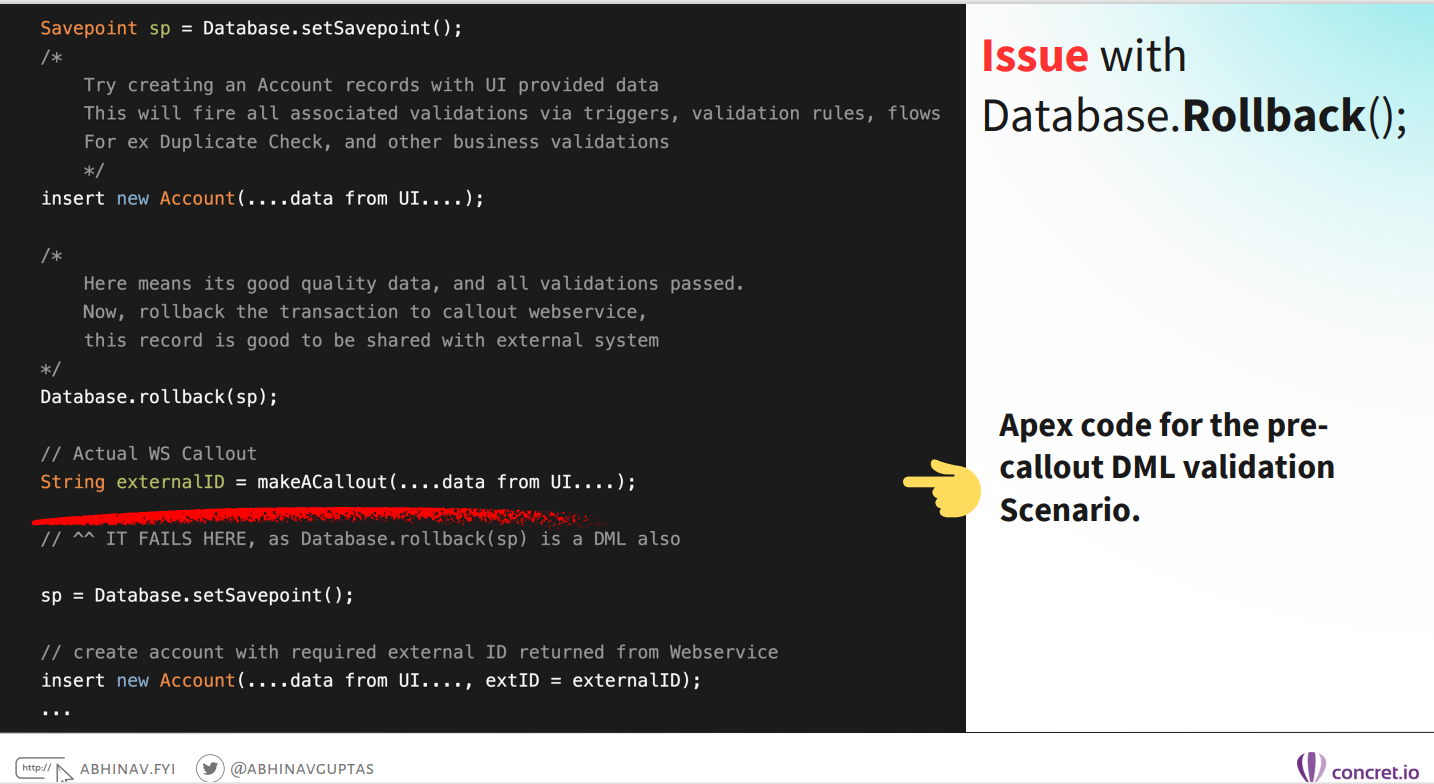 Make Callouts After DML Rollback and Savepoint Release[ Explained] — Concretio