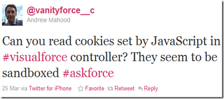 How to Read JavaScript Cookies in Apex/Visualforce