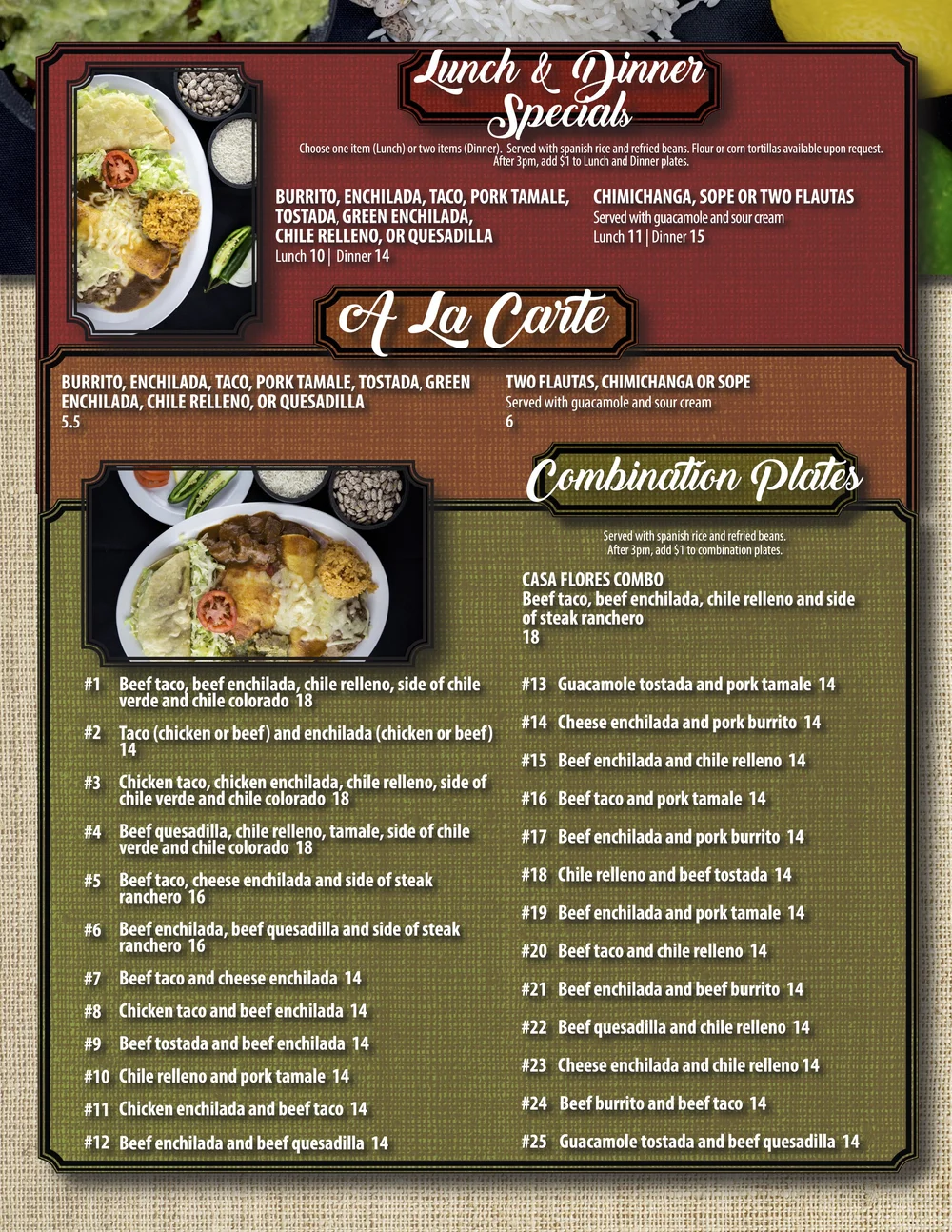 Dine-In — CASA FLORES LODI