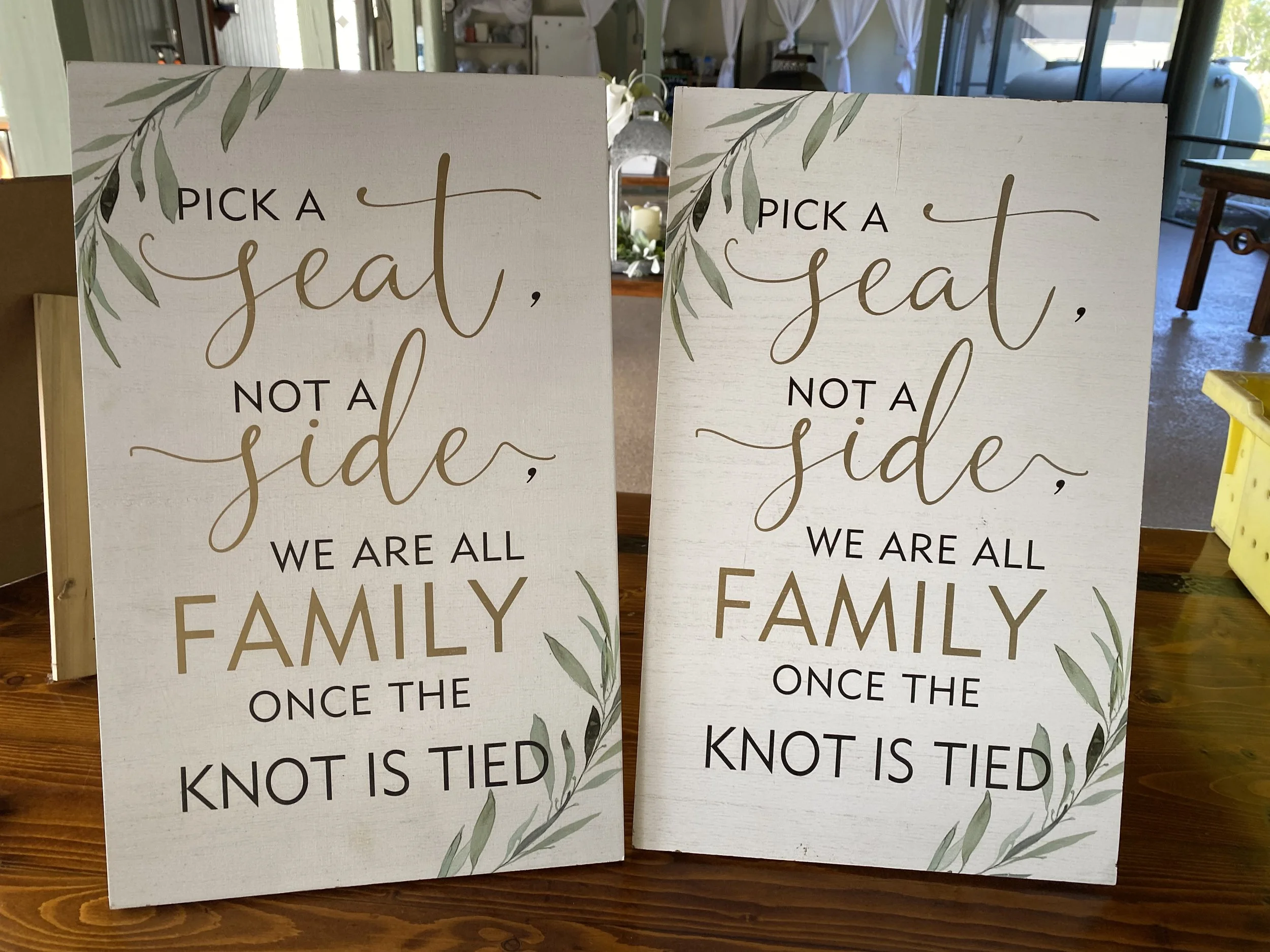 Signs "Pick A Seat" — Kai-Kai Farm - Produce - Farm Dinners - Weddings ...