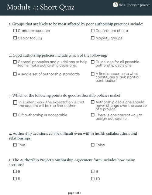 Module 4 Quiz — the authorship project