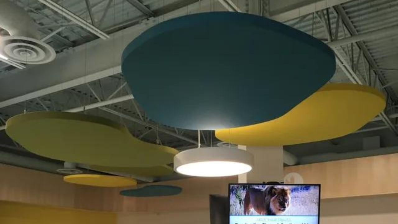 Echotrol professional acoustic ceiling clouds are Canadian-Made in ...