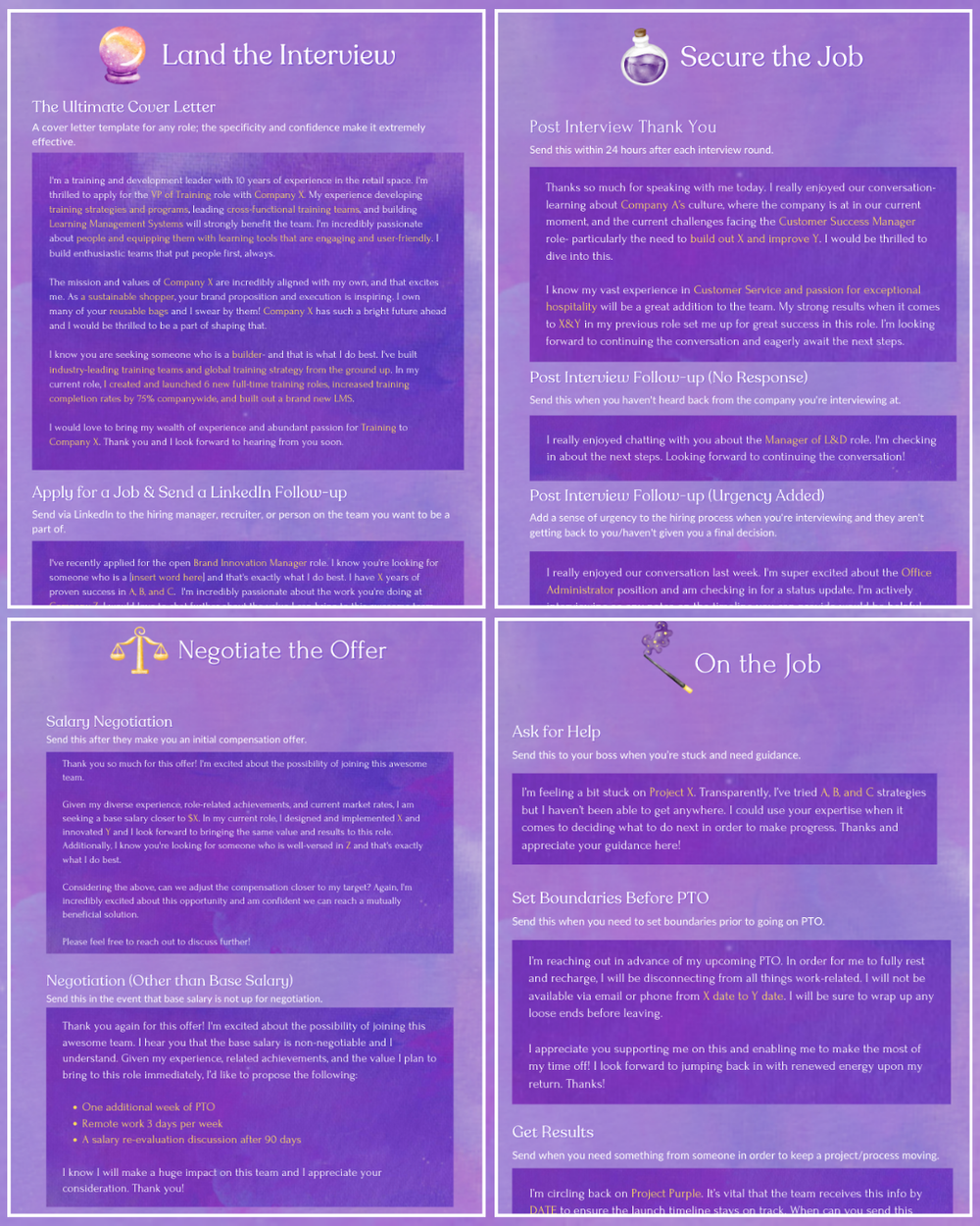 Career Tools — POWER MOOD