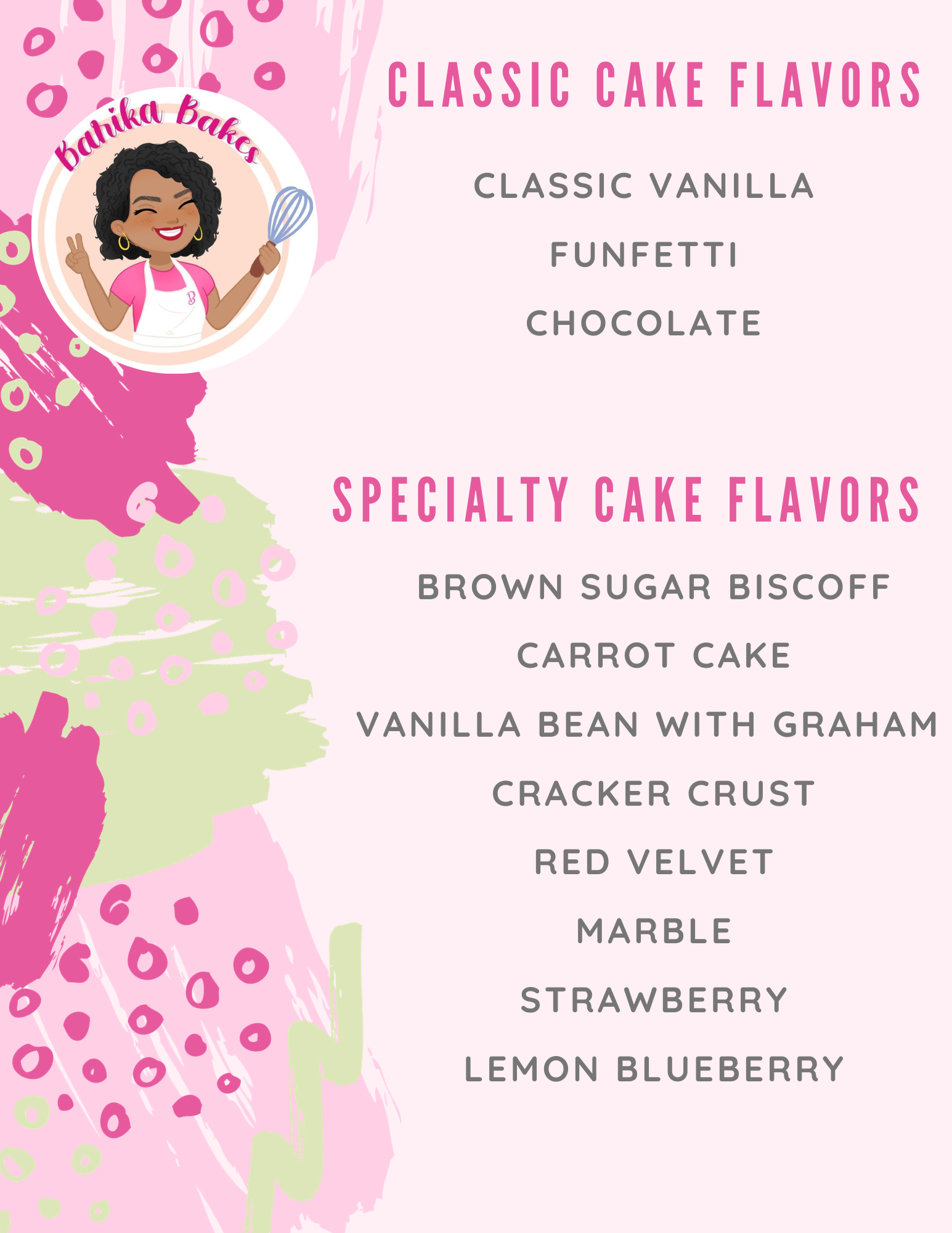 Menu — BarikaBakes