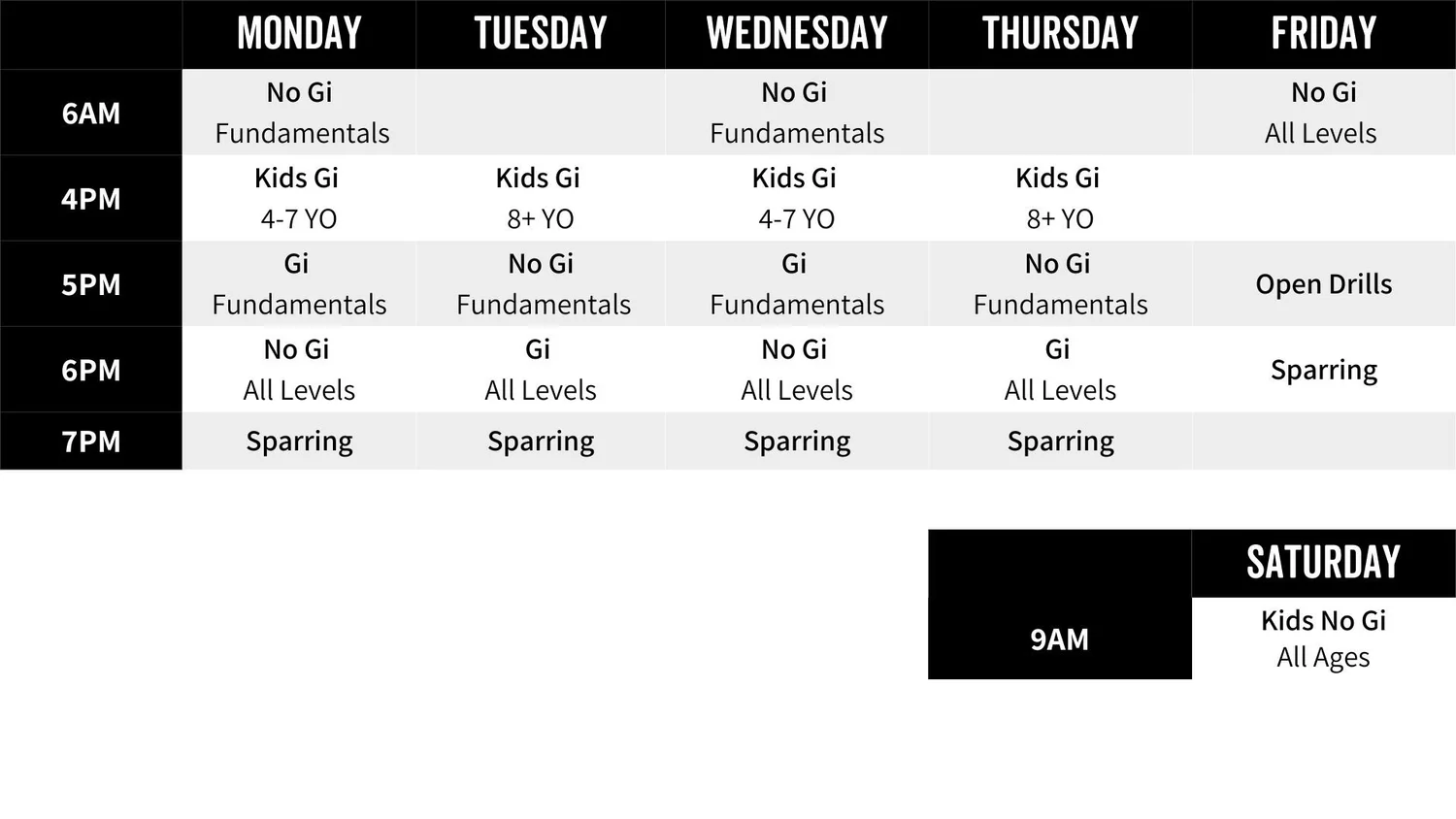 Timetable — Chess Club Kawana