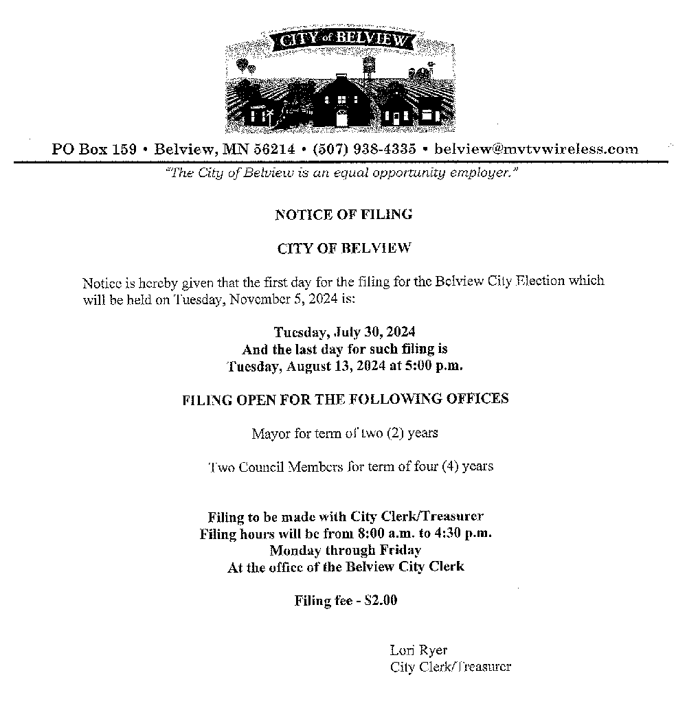 News & Notices Index — City of Belview, MN