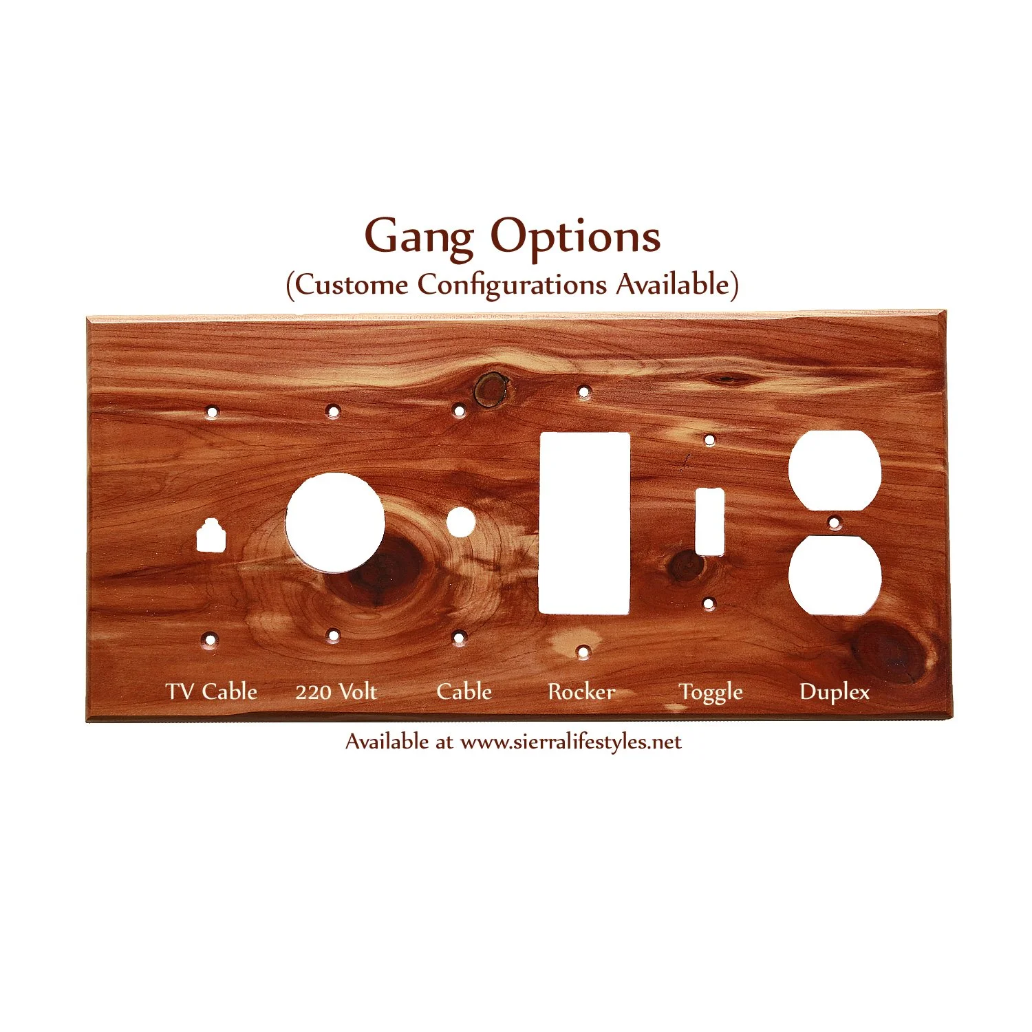 Handmade Wood Switch Plates and Cabinet Hardware — Sierra Lifestyles