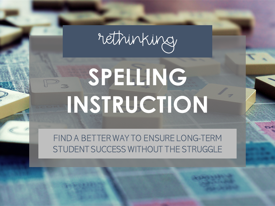 Rethinking Spelling Instruction — Reading Rev