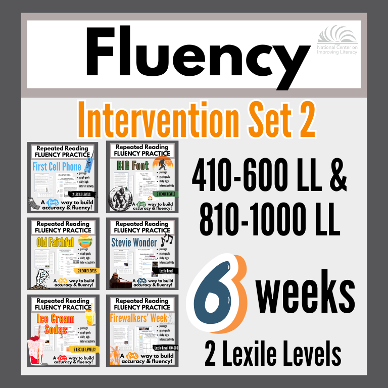 6 Week Fluency Intervention Plan for Intermediate Students — Reading Rev