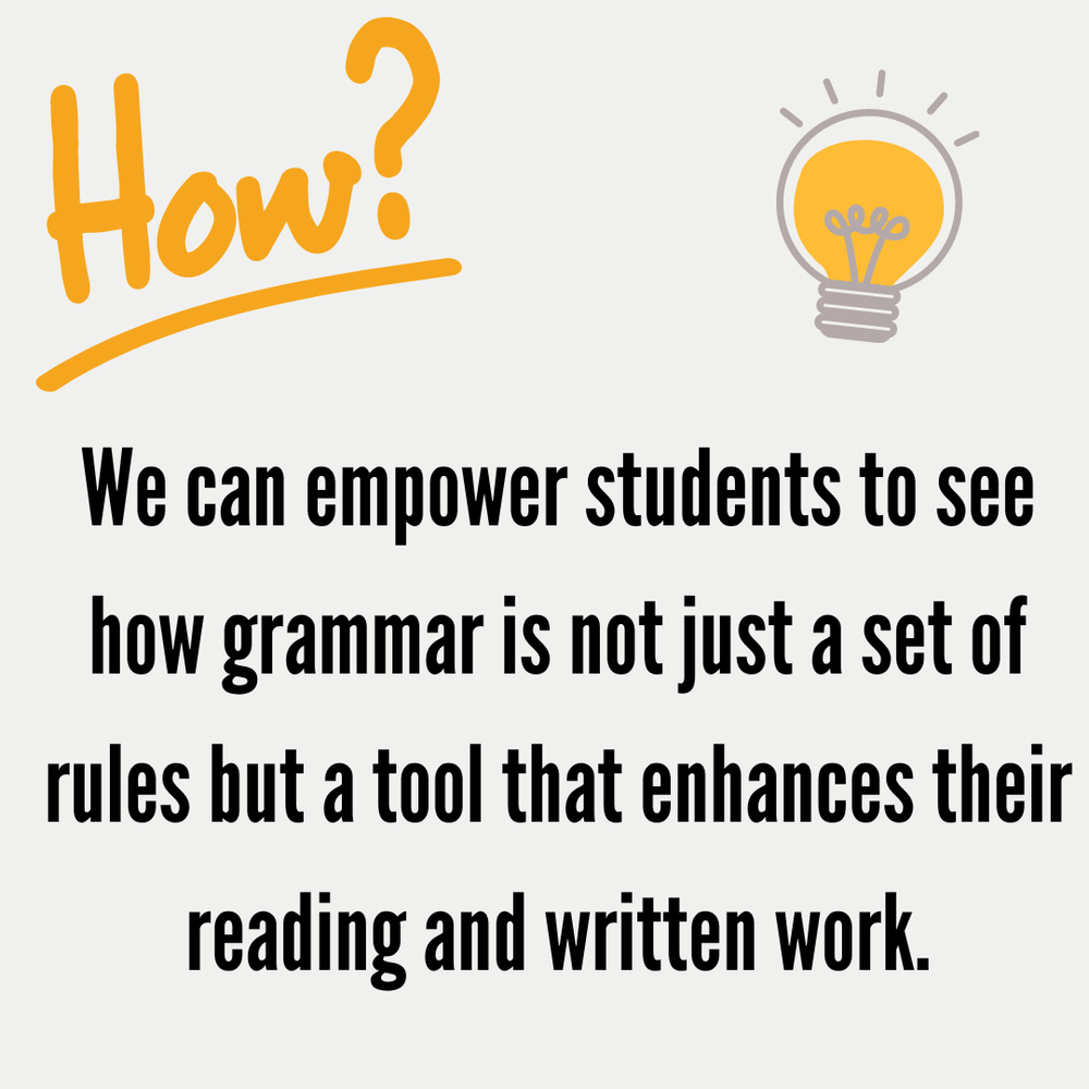 The Why & How of Teaching Grammar — Reading Rev