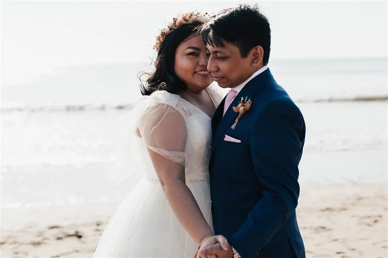 Elopement beach wedding in Devon — EMMA BARROW