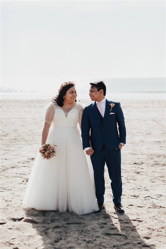 Elopement beach wedding in Devon — EMMA BARROW