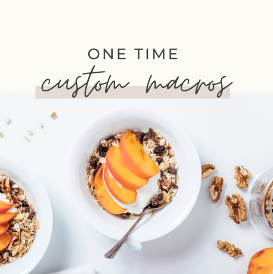 One time Macros Consult — Built Nutrition