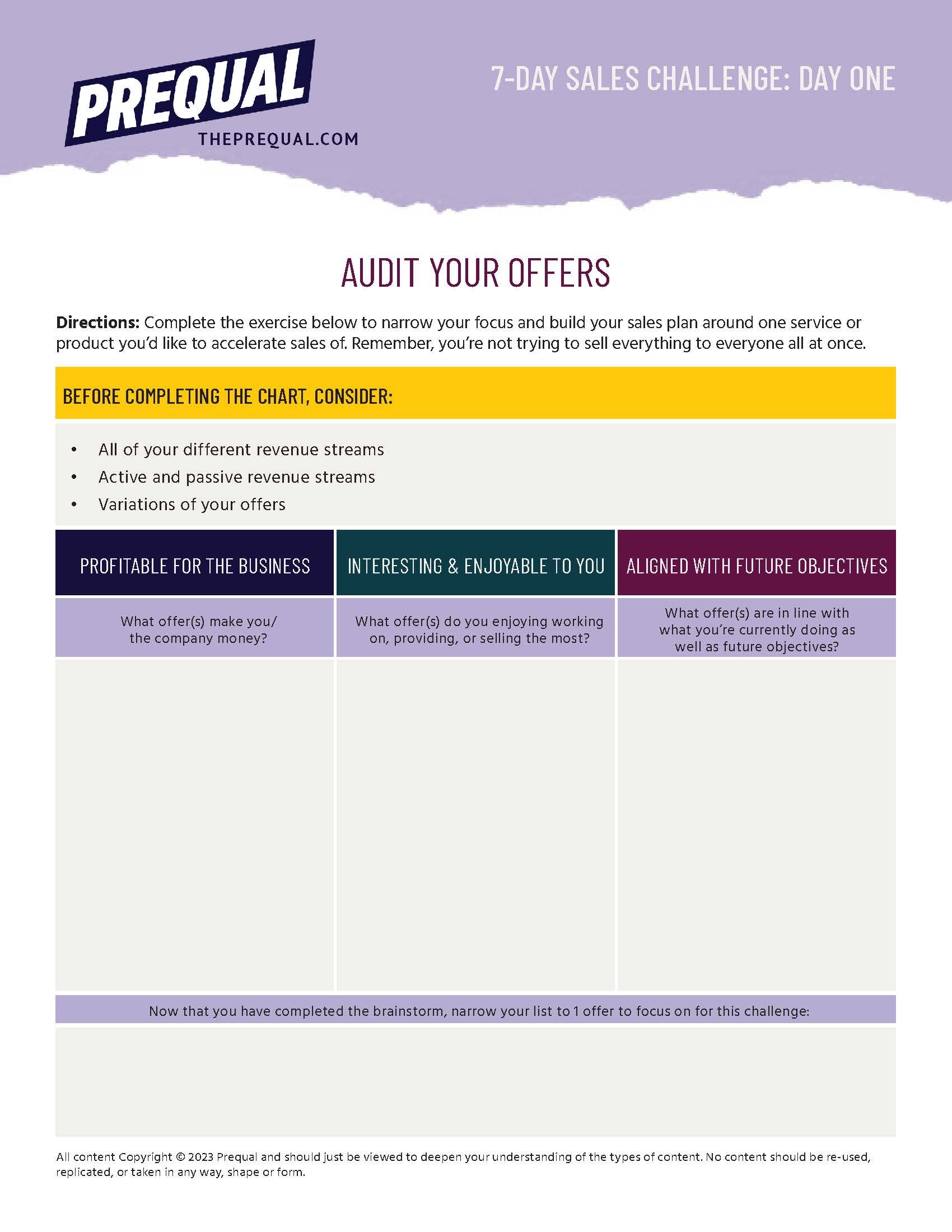 Audit Your Network - 7 Steps to Sales Success | Prequal