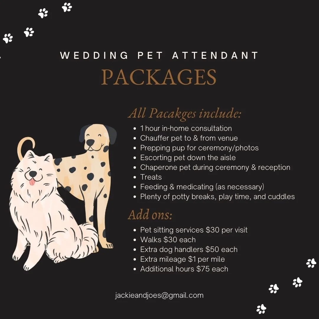 Wedding Pet Attendant — Jackie & Joe's Pet Care