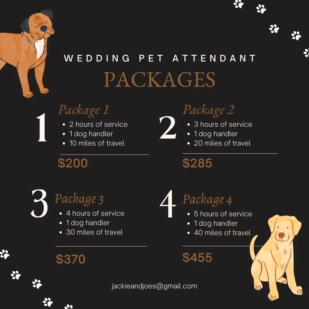 Wedding Pet Attendant — Jackie & Joe's Pet Care