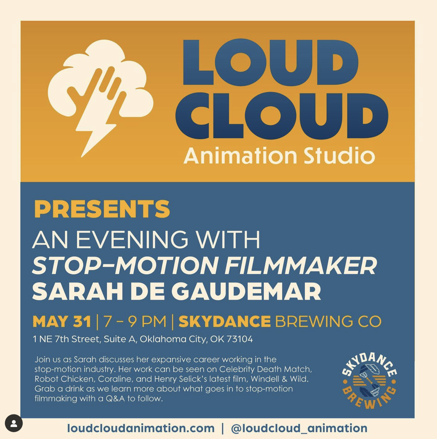 Loud Cloud Animation Events and Workshops — Loud Cloud Animation Studio