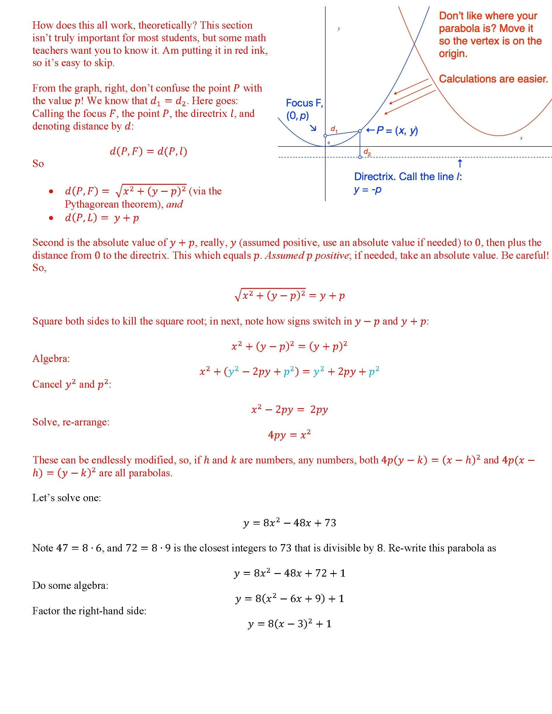 Math is fun! Fun and problem-solving with parabolas, ellipses ...