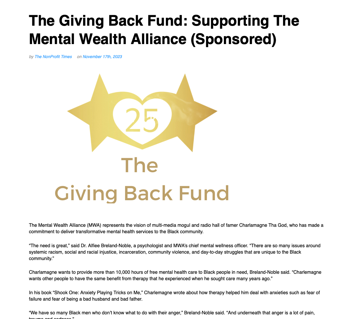 The Giving Back Fund