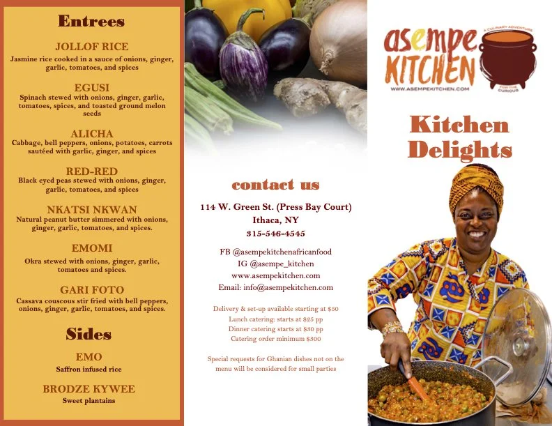 Menu — Asempe Kitchen - West African Restaurant, Catering & Cooking ...