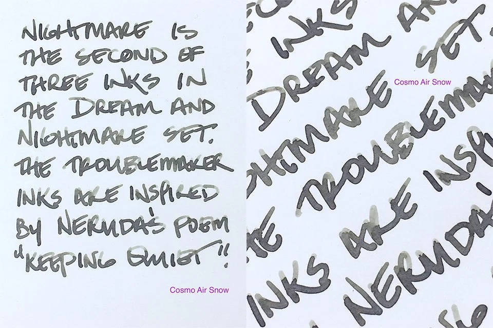 A review of Troublemaker Nightmare (Urom) fountain pen ink — Inky ...