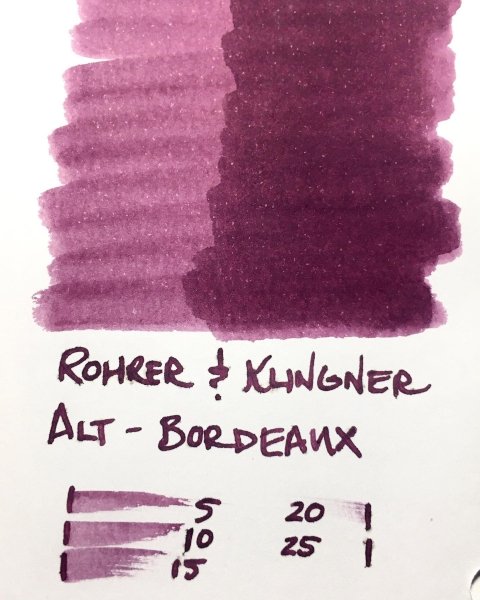 Ink Review: Rohrer & Klingner Alt. Bordeaux fountain pen ink — Inky ...